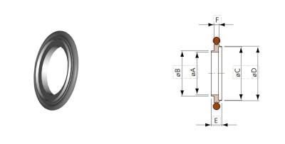 China KF10-16 KF20-25 KF32-40 KF Centering Ring Adaptor With O Ring for sale