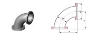 Quality SUS304 SUS316L ISO 90 Degree Elbows For Vacuum System for sale