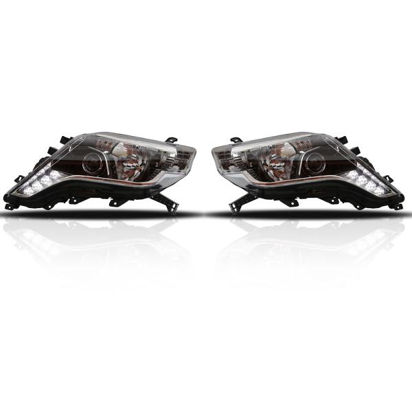 Quality Three Lens Toyota Prado Headlamp LED Auto Headlights Replacement 12Volt for sale