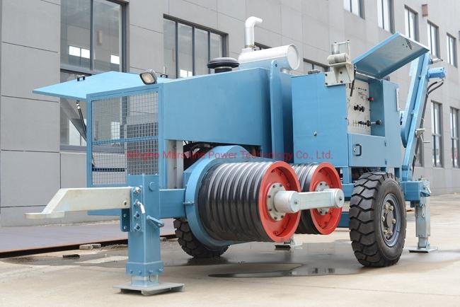 Power Line Tensioner Overhead Stringing Hydraulic Puller SA-Yq40 Model with Diesel Engine