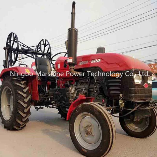 Transmission Line Double Drum Power Walking Tractor Drawn Winch Machine