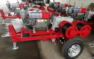 China Heavy Duty Hydraulic Cable Pulling Winches 8 Ton Puller for sale