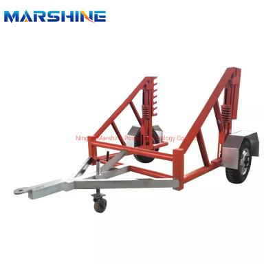 China Self Loading Hydraulic Cable Drum Trailer Double Reel Customized for sale