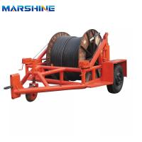 China Self Loading Hydraulic Cable Drum Trailer Double Reel Customized for sale