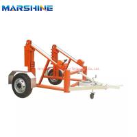China Self Loading Hydraulic Cable Drum Trailer Double Reel Customized for sale