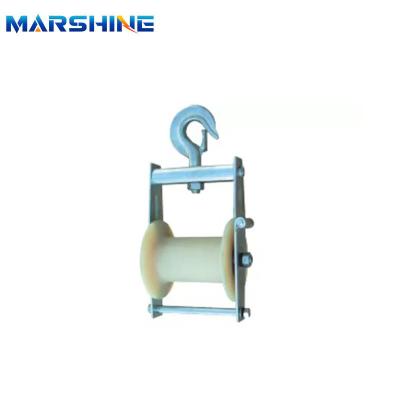 China Aluminum Nylon Sheave Roller Bunch Conductor Stringing Pulley Block for sale