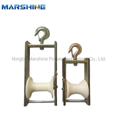 China Aluminum Nylon Sheave Roller Bunch Conductor Stringing Pulley Block for sale