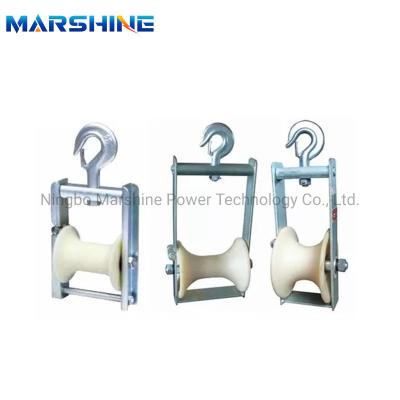 China Aluminum Nylon Sheave Roller Bunch Conductor Stringing Pulley Block for sale