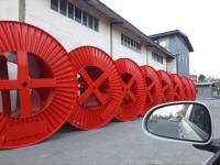 China Industrial Rolling Cable Drum Wheel Reel For Electrical Wire Cable Spool for sale