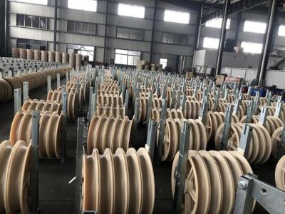 China Welding MC Nylon Wire Stringing Blocks Cable Sheave Pulley 660mm for sale