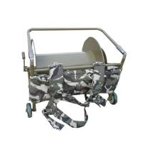 China Multi-Function Retractable Fiber Tactical Cable Drum Spool Cart Reel Manpack Backpack for sale