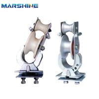 China Galvanised Crossarm Mounted Skyward Three Purpose Stringing Cable Pulling Pulley Block for sale