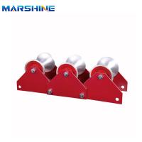 China Galvanized SWA Cable Laying Roller Stringing Three Wheel for sale