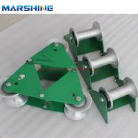 China Galvanized SWA Cable Laying Roller Stringing Three Wheel for sale