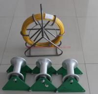 China Galvanized SWA Cable Laying Roller Stringing Three Wheel for sale