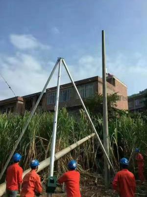 China Gim tubular Polo em forma de A feito de liga de alumínio de grande resistência com guincho manual à venda