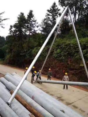 China Gim tubular Polo em forma de A feito de liga de alumínio de grande resistência com guincho manual à venda