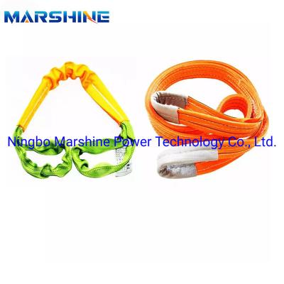 Cina Colore personalizzabile Flat Webbing Sling di sollevamento con catena saldata per il lavoro aereo in vendita