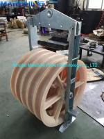 China 10kn Galvanised Five Wheels Conductor Pulleys Stringing Blocks For Power Transmission for sale