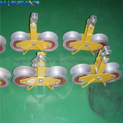China SHR-2.5 Nylon Wheel Wire Rope Tandem Sheave Stringing Pulley Block For Transmission Line for sale