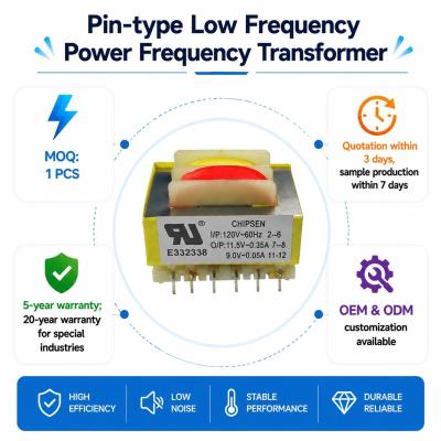 China Custom EI33 Low Frequency PCB Mount Transformer Heavy Duty Pin Type Power for sale