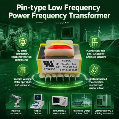 China Low Noise Low Frequency PCB Mount Transformer For Industrial Automation for sale