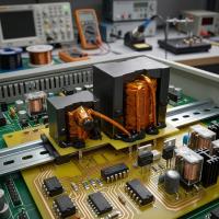 China Compact Efficient PQ50 High Frequency LLC Transformer Low Loss Stable For UPS for sale