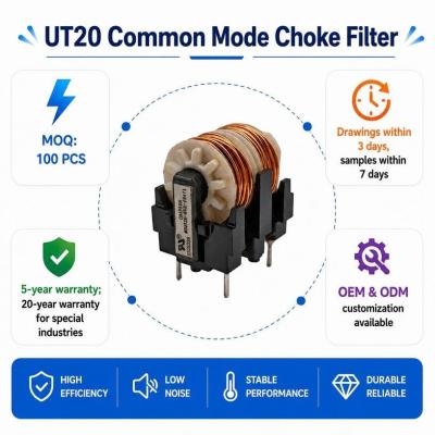 China Dual Winding UT20 Common Mode Choke EMI Line Filter Inductor For SMPS LED Driver for sale