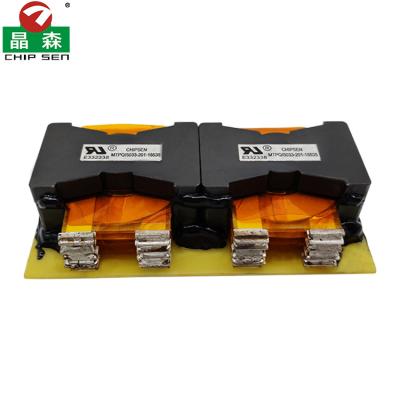 China 1.5kW Low Loss PQ5033 High Frequency Power Frequency Transformer For EV Charger OBC for sale