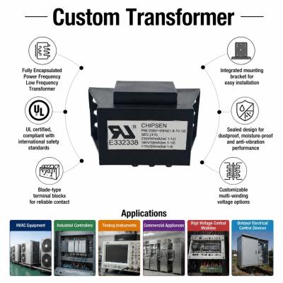 China Sealed Low Noise EI57 Control Transformer Stable Insulated For Industrial Panels for sale