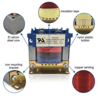 China EI57 220V To 48V Single Phase Low Frequency High Efficiency Transformer For Control System for sale
