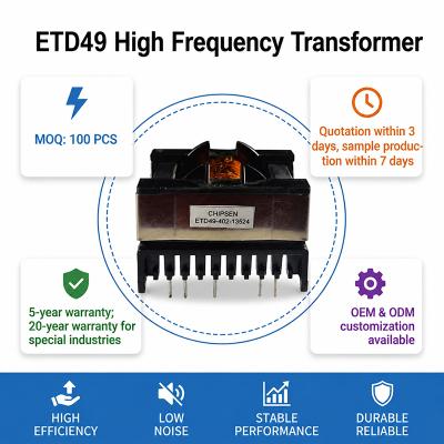 China 100Khz Low Leakage Inductance ETD34 High Frequency LLC For EV Charger for sale