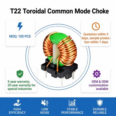 China T22 Custom Magnetic Core PFC Inductor Compact 4 Pin Base EMI Power Choke for sale