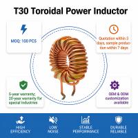 China Stable High Current T30 Toroidal Inductor Efficient Low DCR Power Choke Coil for sale