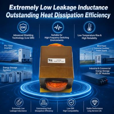 China Energy Storage 1500W PSFB EE65 Transformer 400V to 48V Low Leakage for sale