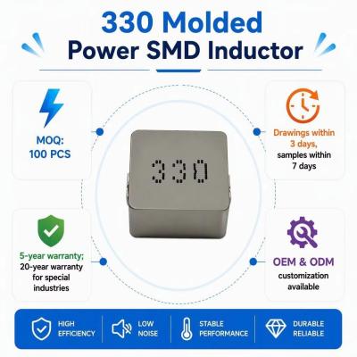 China 330 33uH High Saturation SMD Inductor Alloy Powder Molded Shielded for sale