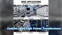 Custom EE64 High Frequency Transformer for Power Systems