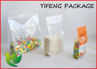 Cina Sacchetto del fondo piatto della guarnizione del quadrato con la chiusura lampo della tasca per l'imballaggio del cereale di seme in vendita