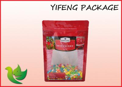 Cina Sacchetti asciutti del fondo piatto della borsa del pacchetto di frutti con la chiusura lampo ed il logo su misura in vendita