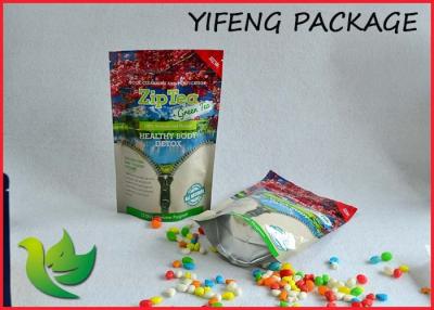 China o empacotamento do chá de 100g 200g 500g plástico levanta-se o malote com o zíper na parte superior à venda