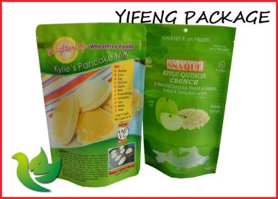 Chine Le dessus de tirette de catégorie comestible en plastique tiennent des poches pour l'emballage alimentaire de blé à vendre