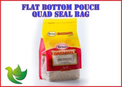Cina Stampa su ordinazione d'imballaggio della guarnizione del quadrato Zippered borse del fondo piatto dello spuntino in vendita