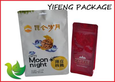 Cina Il mini fondo piatto di plastica Zippered insacca la valvola ottagonale per l'imballaggio per alimenti in vendita