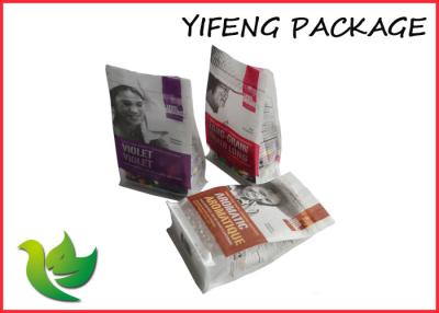 Cina Sacchetto laterale stampato vivo del fondo piatto del rinforzo con la chiusura lampo riciclabile della tasca in vendita