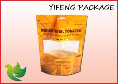 China La ventana clara plástica se levanta la bolsa con la cremallera para el tabaco Packaing en venta