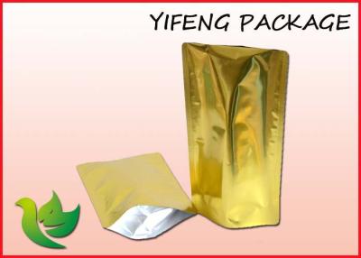 China El papel de aluminio llano se levanta la plata de oro del negro vacío de las bolsitas de té de la bolsa en venta