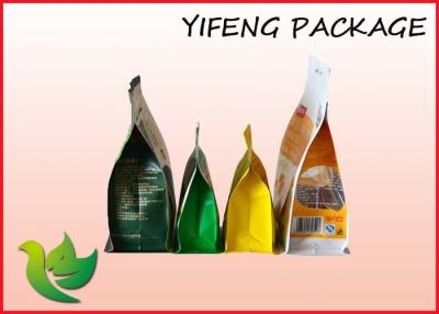 Cina Sacchetti della scatola con le borse della guarnizione del quadrato del sacchetto del fondo piatto della chiusura lampo per alimento in vendita
