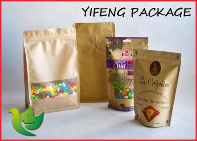 Cina La carta kraft di stampa su ordinazione sta sul sacchetto con la chiusura lampo per l'alimento del caffè del seme in vendita