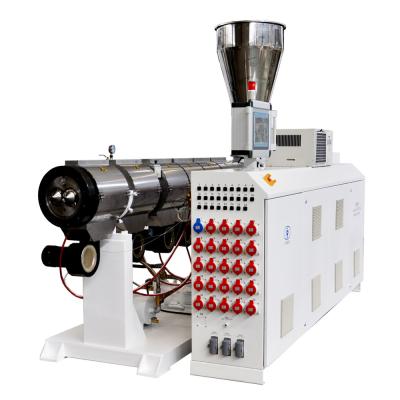 China Parallel Twin Screw Extruder , PVC Pipe Extruder Machine HYPS75 / 28 for sale