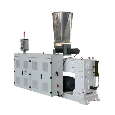 China 65/132 80/156 80/173 92/188 Conic Twin Screw Extruder For PVC Pipe And Profile For High Speed for sale